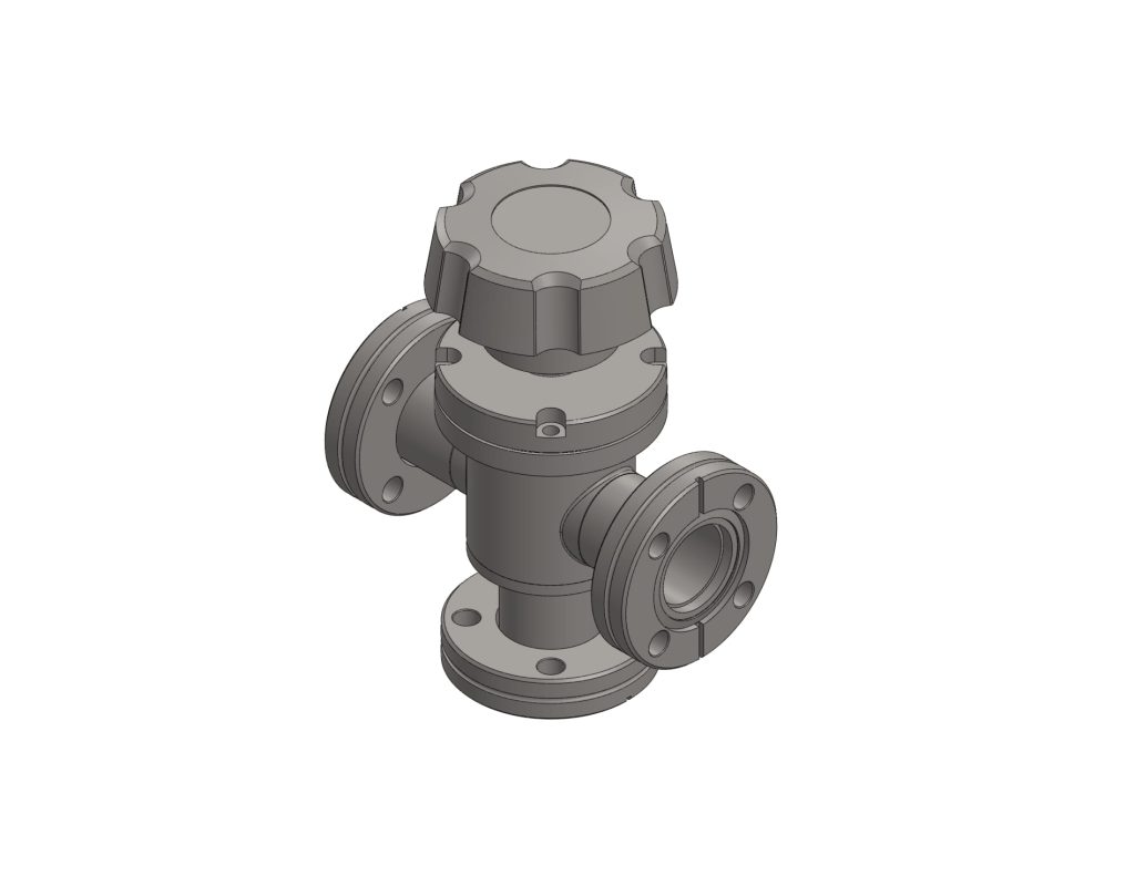Manual Tee Valve | UHV Design | T-1000-H-CF | Thermionics